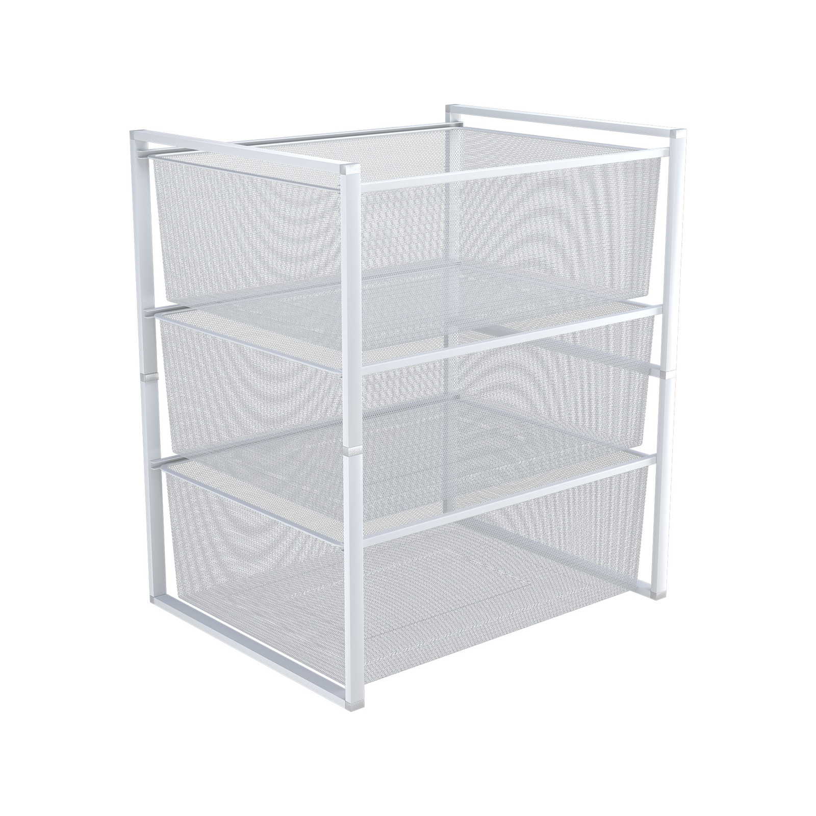 Flexi Storage Home Solutions White 3 Mesh Basket Frame Kit White Bunnings Australia