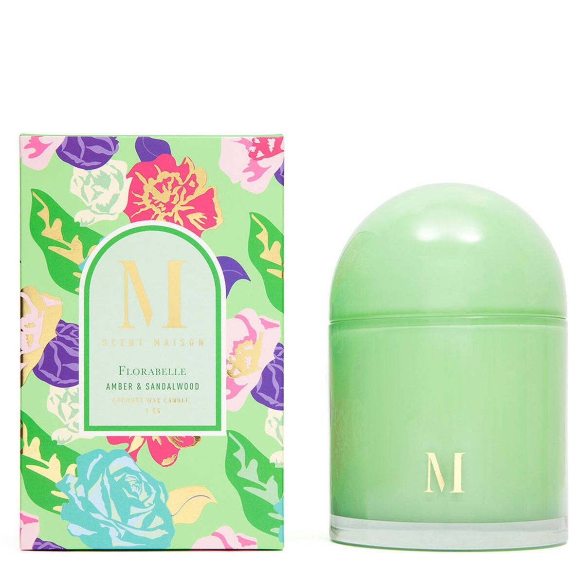 Scent Maison Florabelle 1000g Scented Wax Candle - Amber Sandalwood - Bunnings Australia