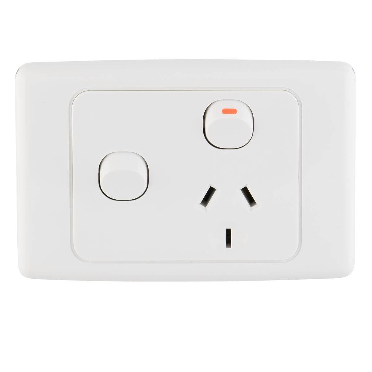 Deta 10Amp White Single Powerpoint with Extra Switch - Bunnings New Zealand