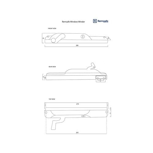 Remsafe Stainless Steel Black Window Winder - Bunnings Australia