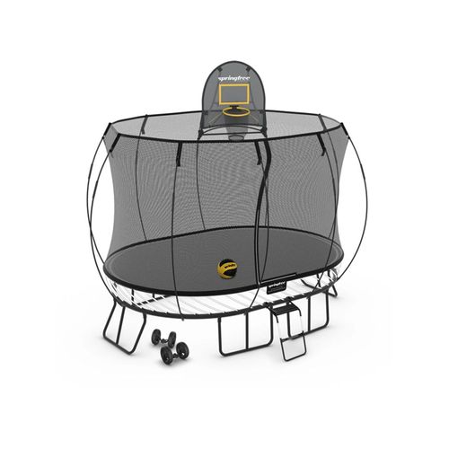 Springfree Medium Oval Trampoline 2.4m x 3.4m - Moving Accessory Bundle ...
