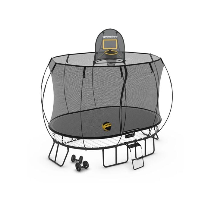 Springfree Medium Oval Trampoline 2.4m x 3.4m - Moving Accessory Bundle ...