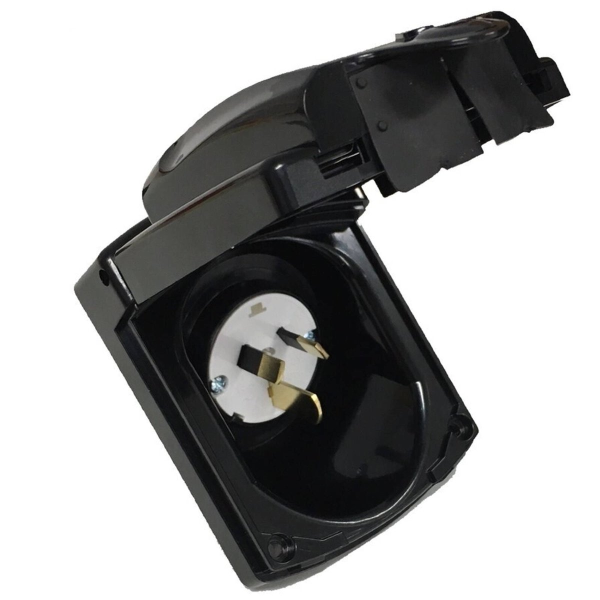 Black Clipsal 15amp 15a Inlet New Style For Caravan Rv Camper Trailer ...