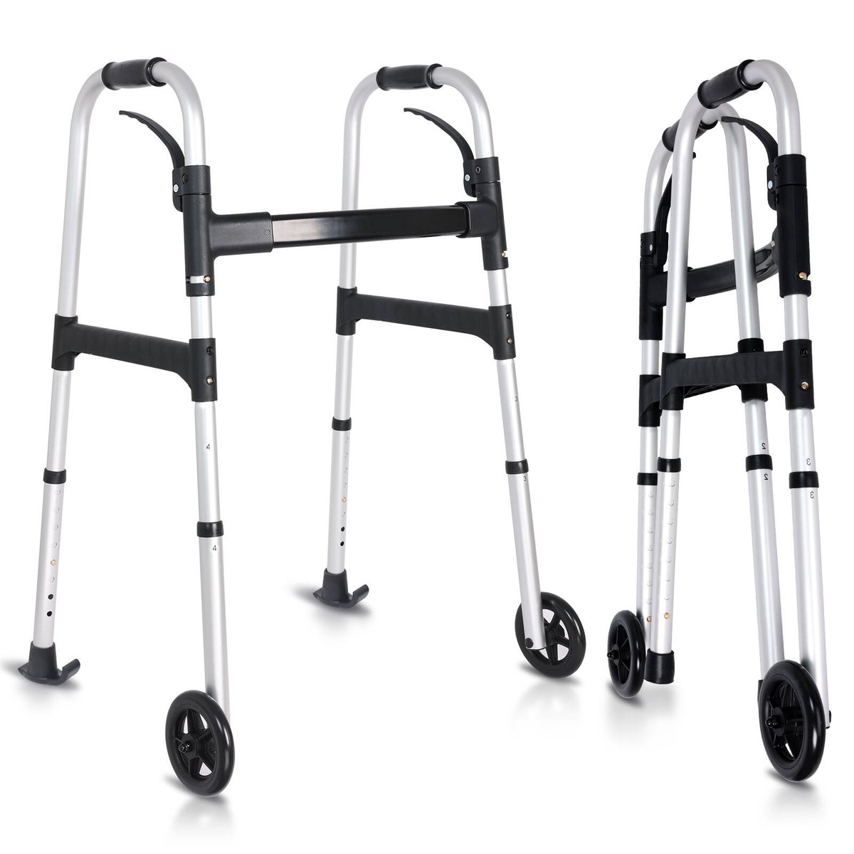 Altus Lightweight Aluminium Folding Walking Frame Adjustable Height ...