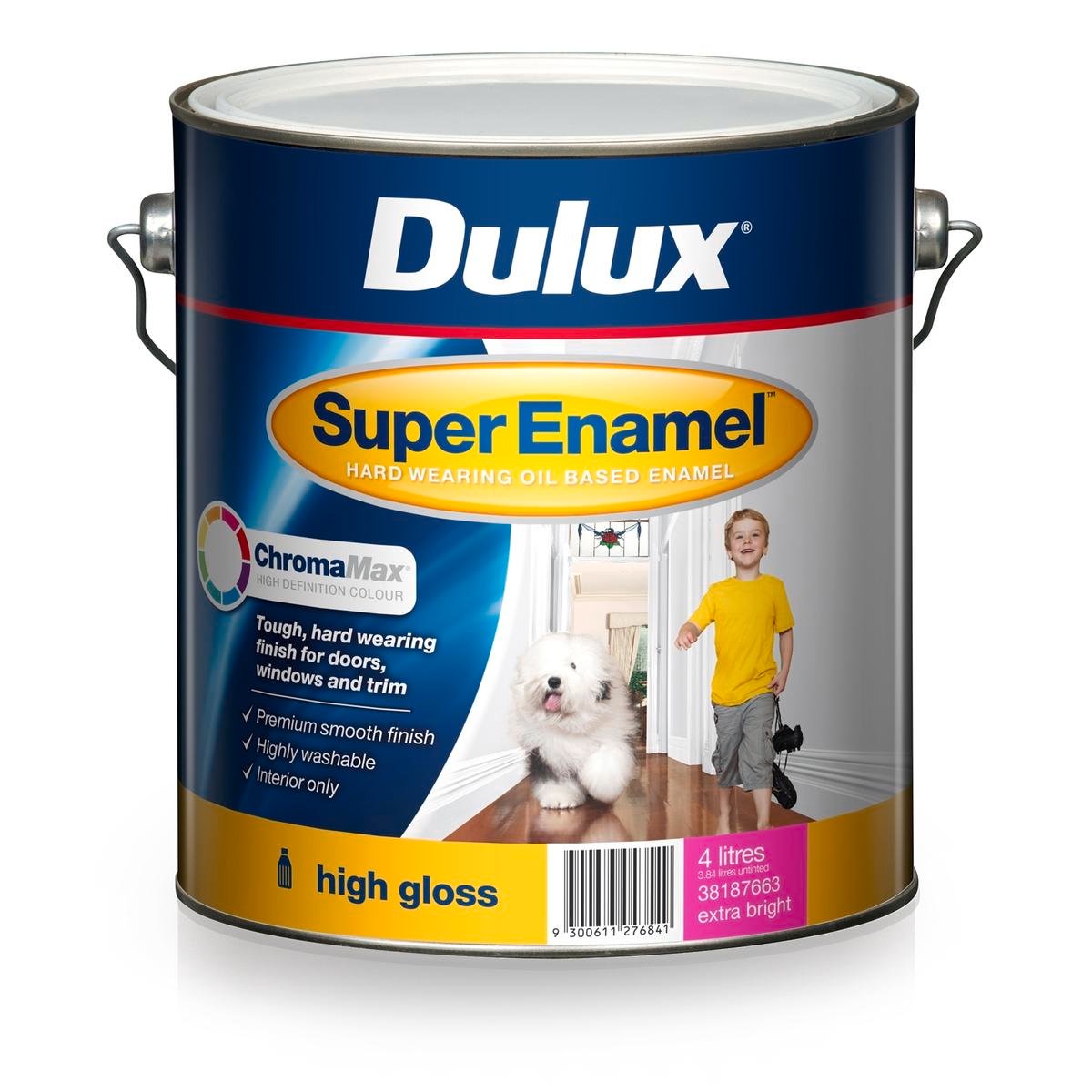 Dulux 4L Extra Bright High Gloss ChromaMax Super Enamel Paint ...