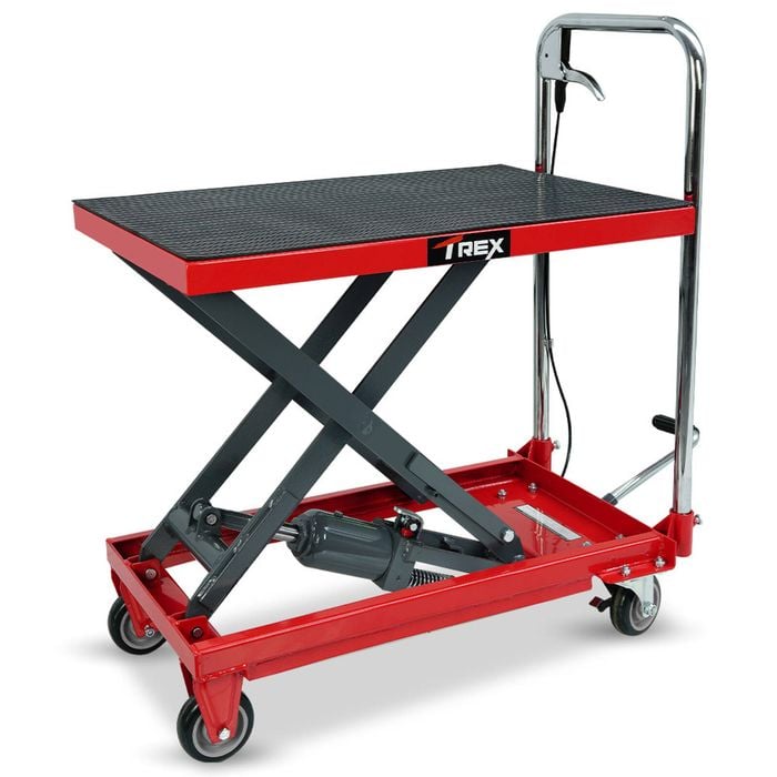 T-REX 230KG Hydraulic Scissor Lift Platform Trolley, Non-Skid Rubber ...