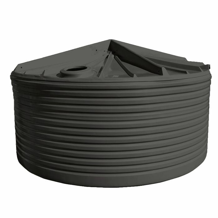 Clark Tanks 23600L Round Poly Water Tank - Native Grey - Bunnings Australia