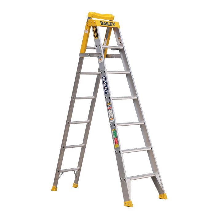 Bailey 2.1M/3.8M 150kg Aluminium Extension Step Ladder - Bunnings Australia
