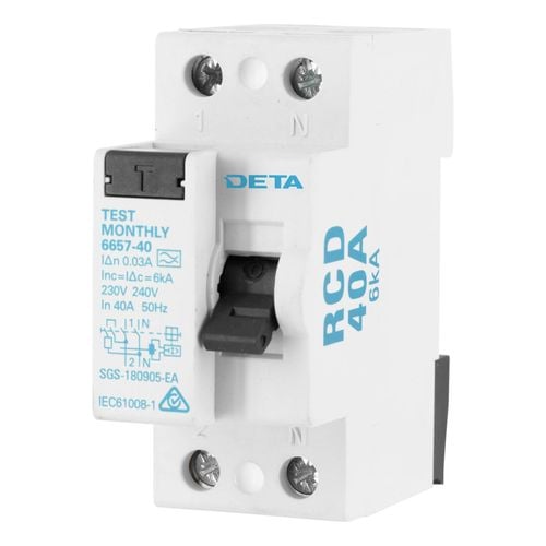 DETA 40A Residual Current Operated Circuit Breaker Without Integral ...