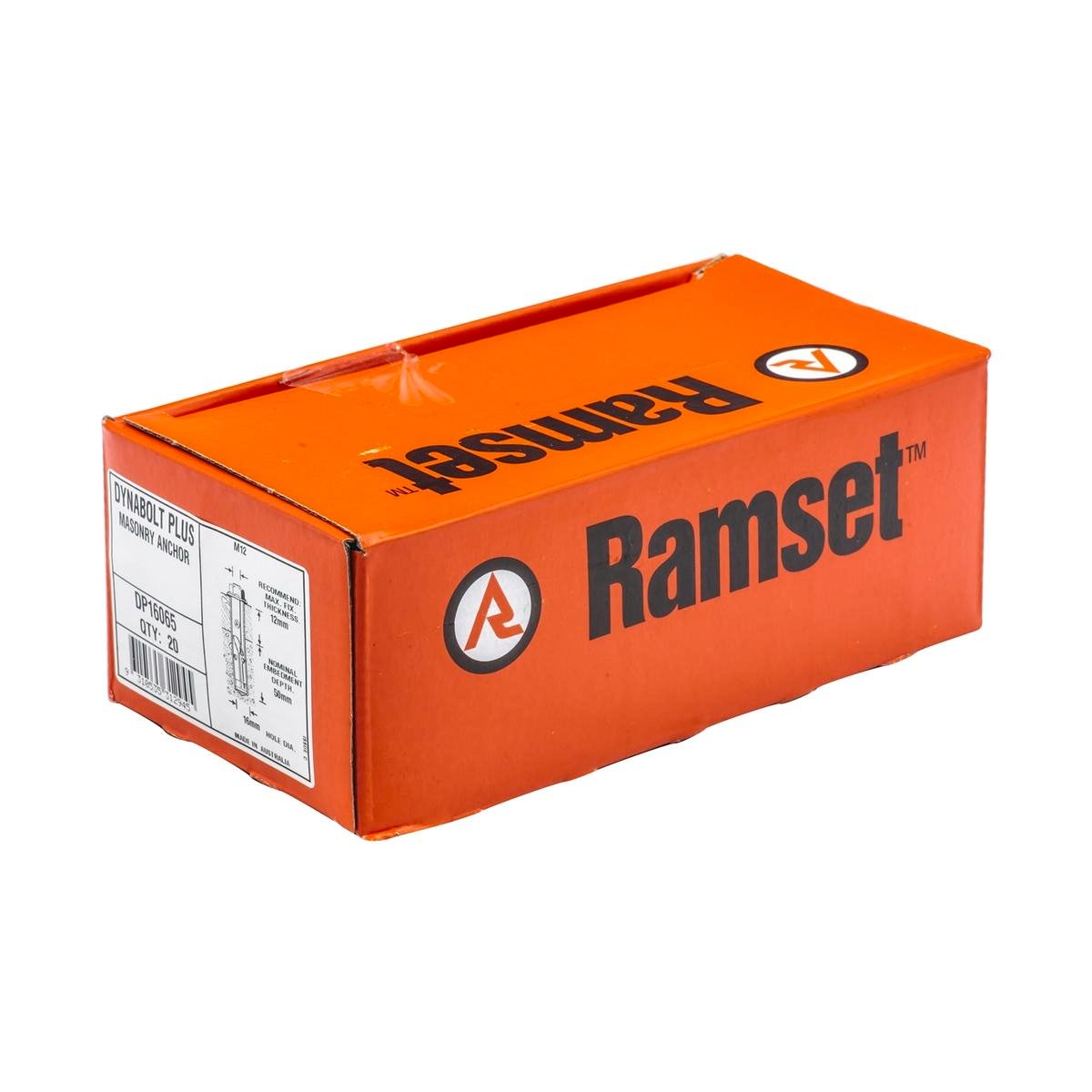 Ramset 16 x 65mm DynaBolt Plus Hex Nut Bolt - 20 Pack - Bunnings Australia