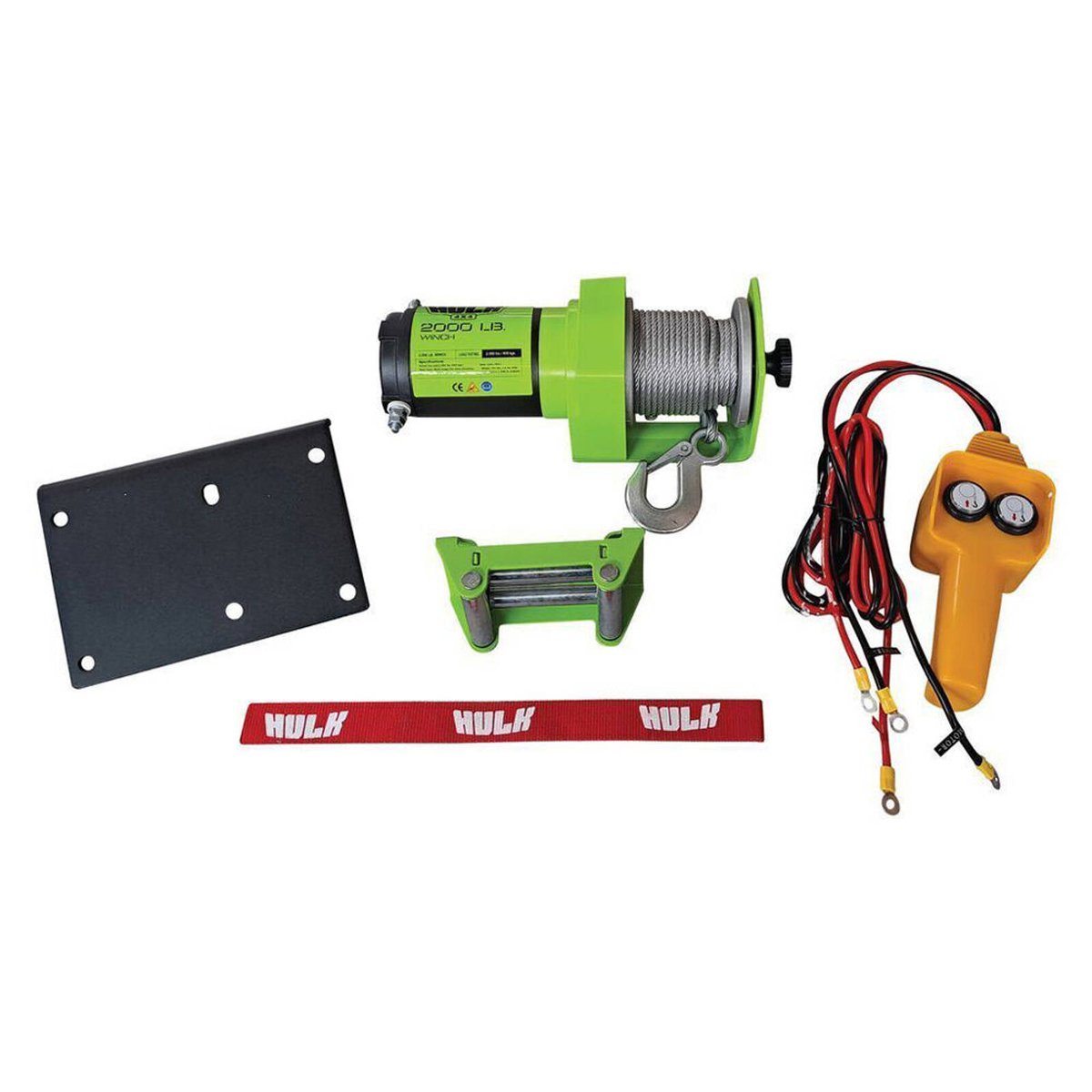 Hulk Genesis UV-Resistant Steel Rope ATV UTV Winch Set 2000LB ...