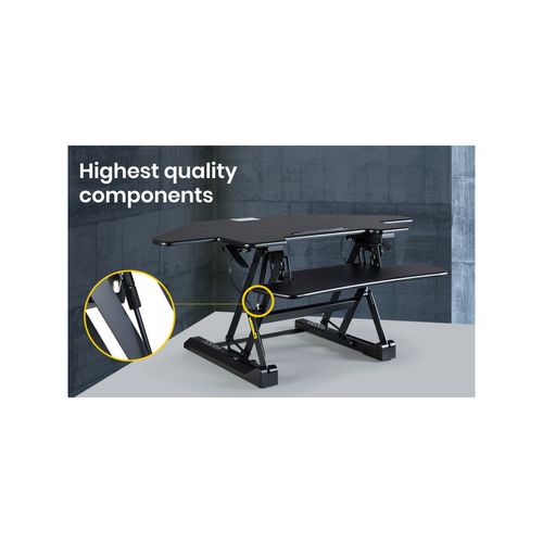 FORTIA Corner Desk Riser 110cm Wide Adjustable Sit to Stand for Dual ...