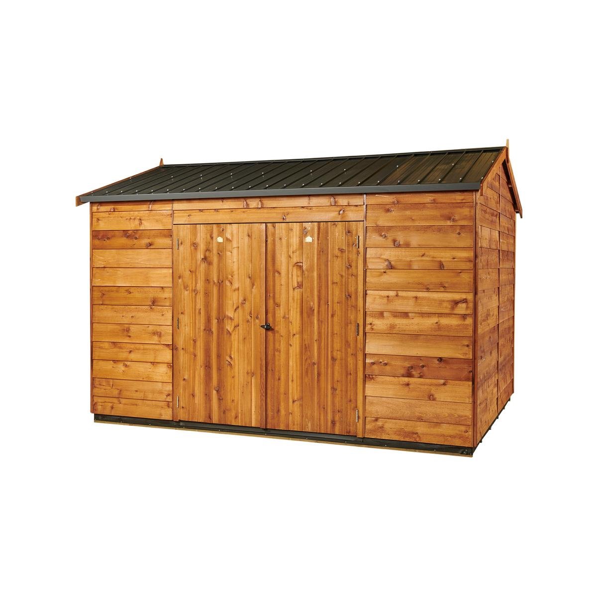 Cedar Shed 3.6m x 2.775m Bristol Steel Roof Shed - Bunnings New Zealand