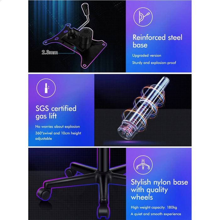 ALFORDSON Gaming Office Chair Cyan - Bunnings Australia