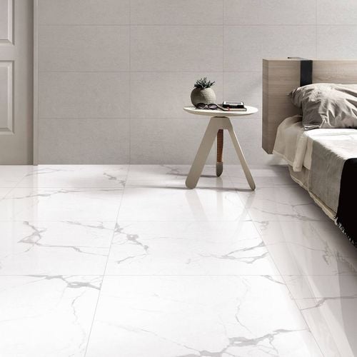 Duratile 60 x 60cm 1.08m² Marble Gloss Porcelain Floor And Wall Tile ...