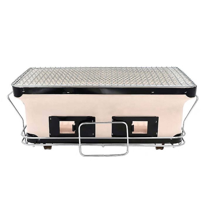 Healthy Choice Portable Hibachi Tabletop Grill Dual Charcoal BBQ Chambers Bunnings Australia