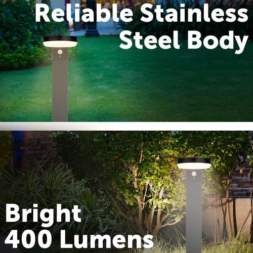 Arlec 45cm 400L Premium Solar LED Post Light With Motion Sensor ...