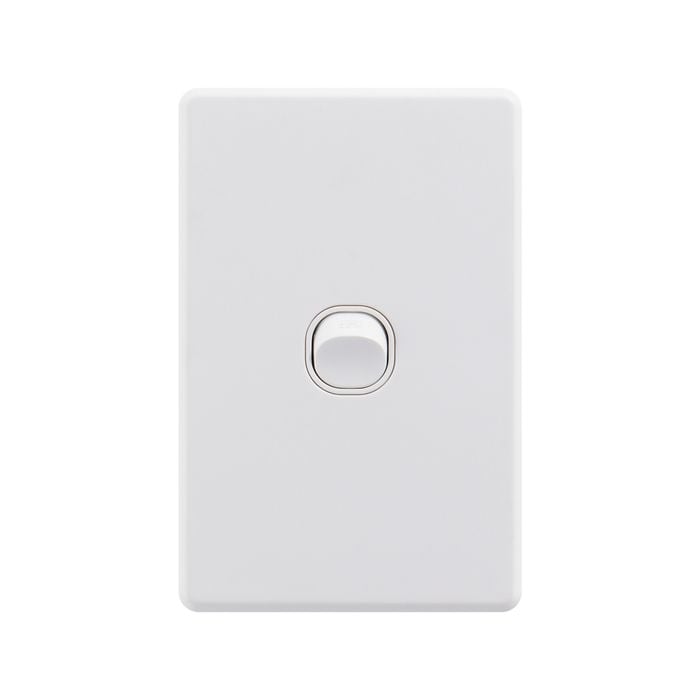 DETA White Matte S-line Single Vertical Wall Switch - Bunnings Australia
