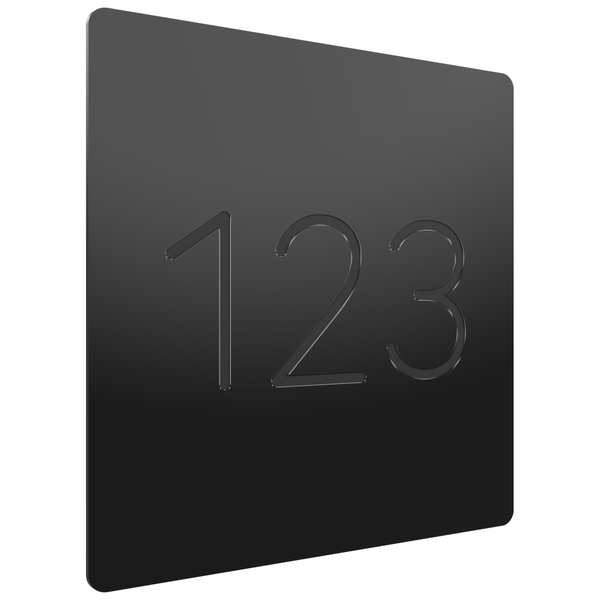 ProtectorAl 280mm x 280mm Gloss Black Custom House Sign ACM Engraved ...