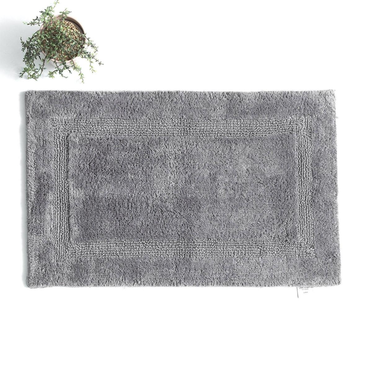Renee Taylor Soho 80cm Cotton Bath Mat Reversible Nickel - Bunnings ...