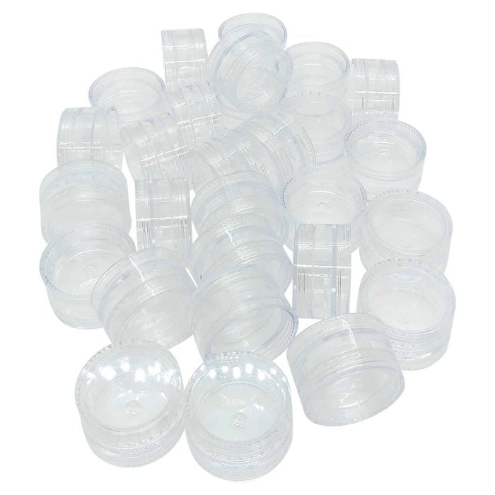 10x 3ml Lip Balm Containers Jars + Lids - Small Cosmetic Cream Sample ...