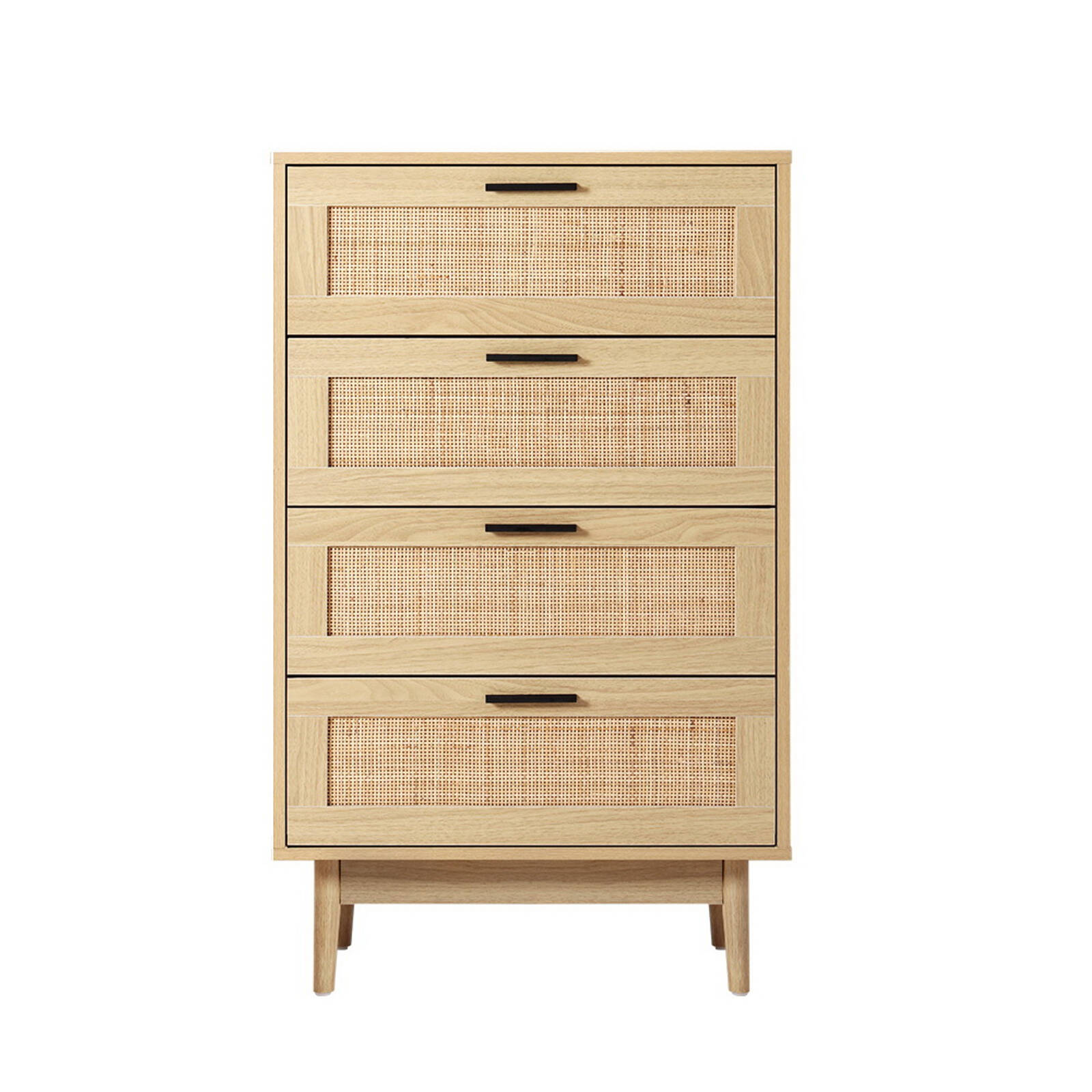 Artiss 4 Chest of Drawers Rattan Tallboy Cabinet Storage Wood Bunnings Australia