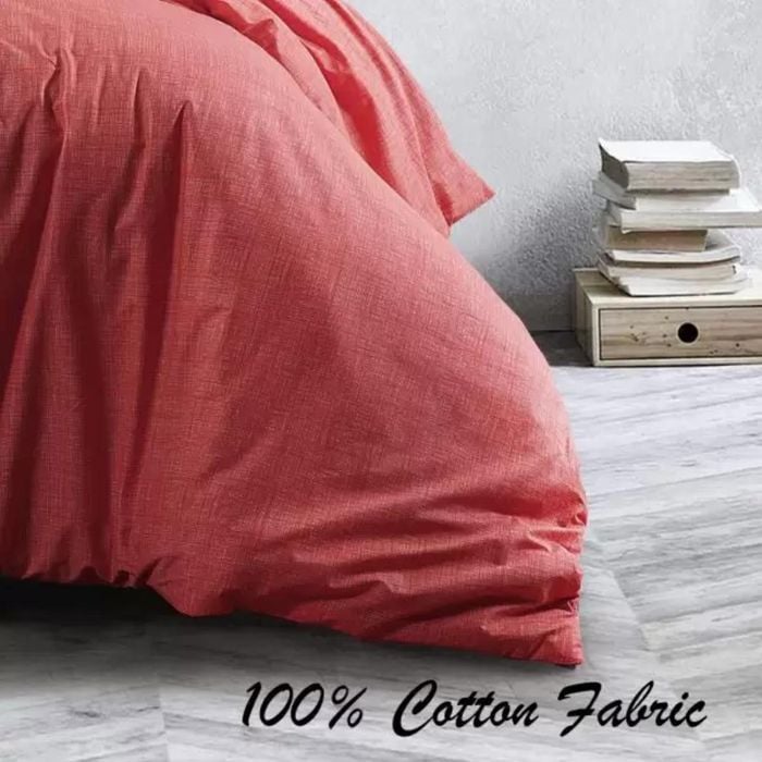 Amsons 100% Cotton Single Quilt Cover Set - Textured Print - Living ...