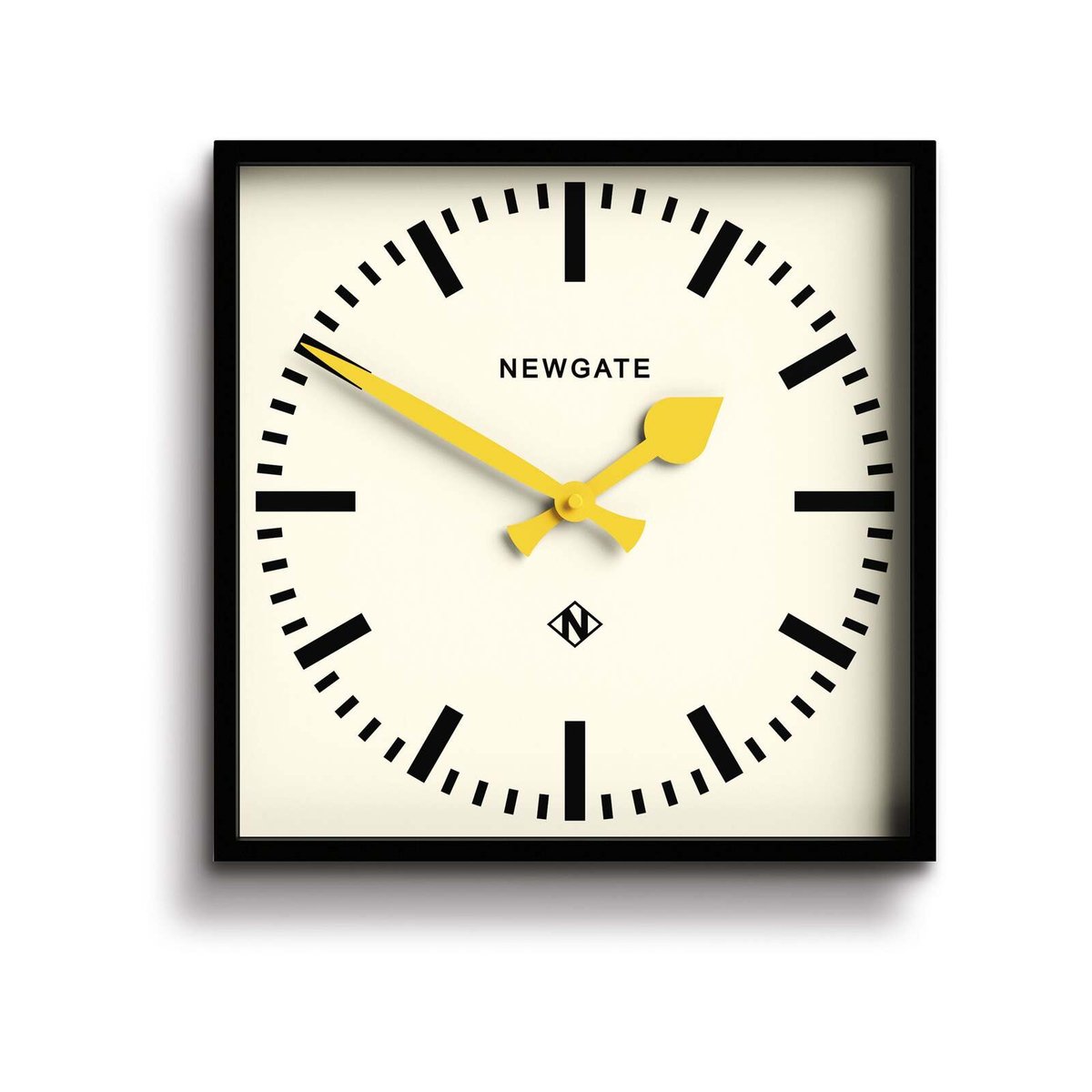 Newgate Number Five Wall Clock Black Yellow Hands - Bunnings Australia