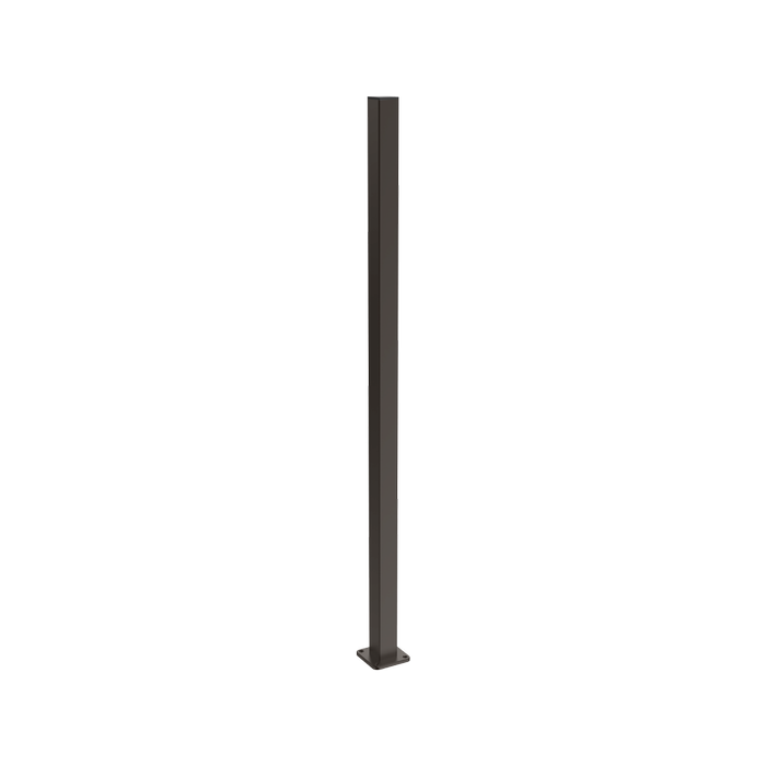 ProtectorAl 50 x 50 x 2400mm Black Aluminium Pool and Garden Flanged ...