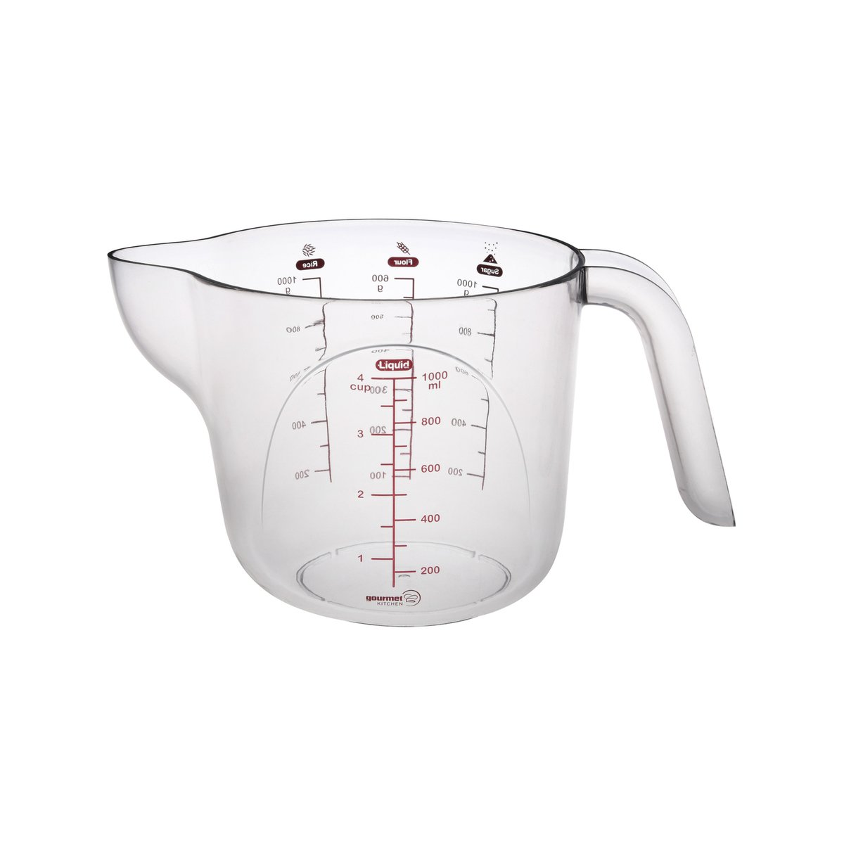 Gourmet Kitchen Modern Weight Conversion Measuring Cup AS 1000ml/4cups ...