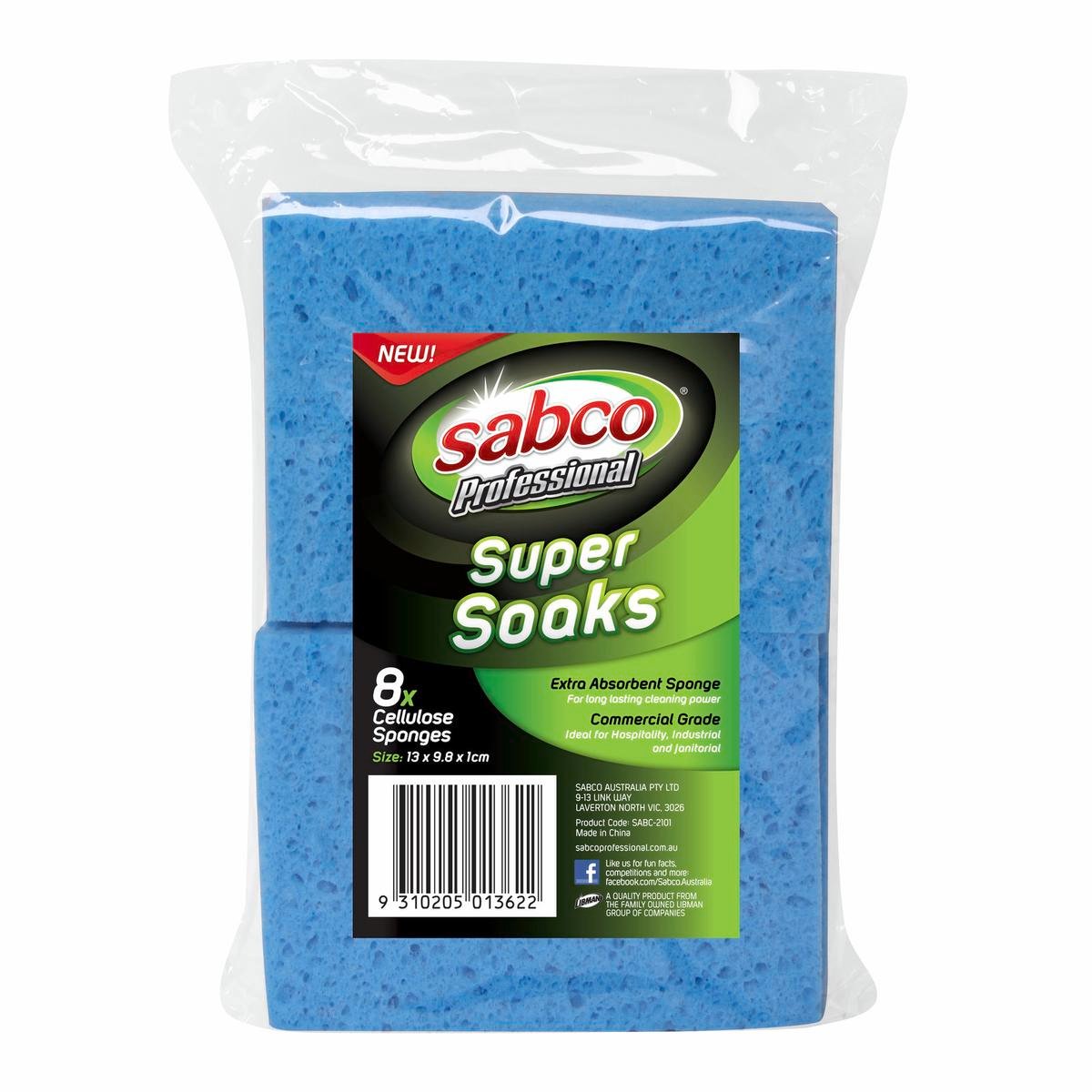 Sabco Professional Super Soak Sponge - 8 Pack - Bunnings New Zealand