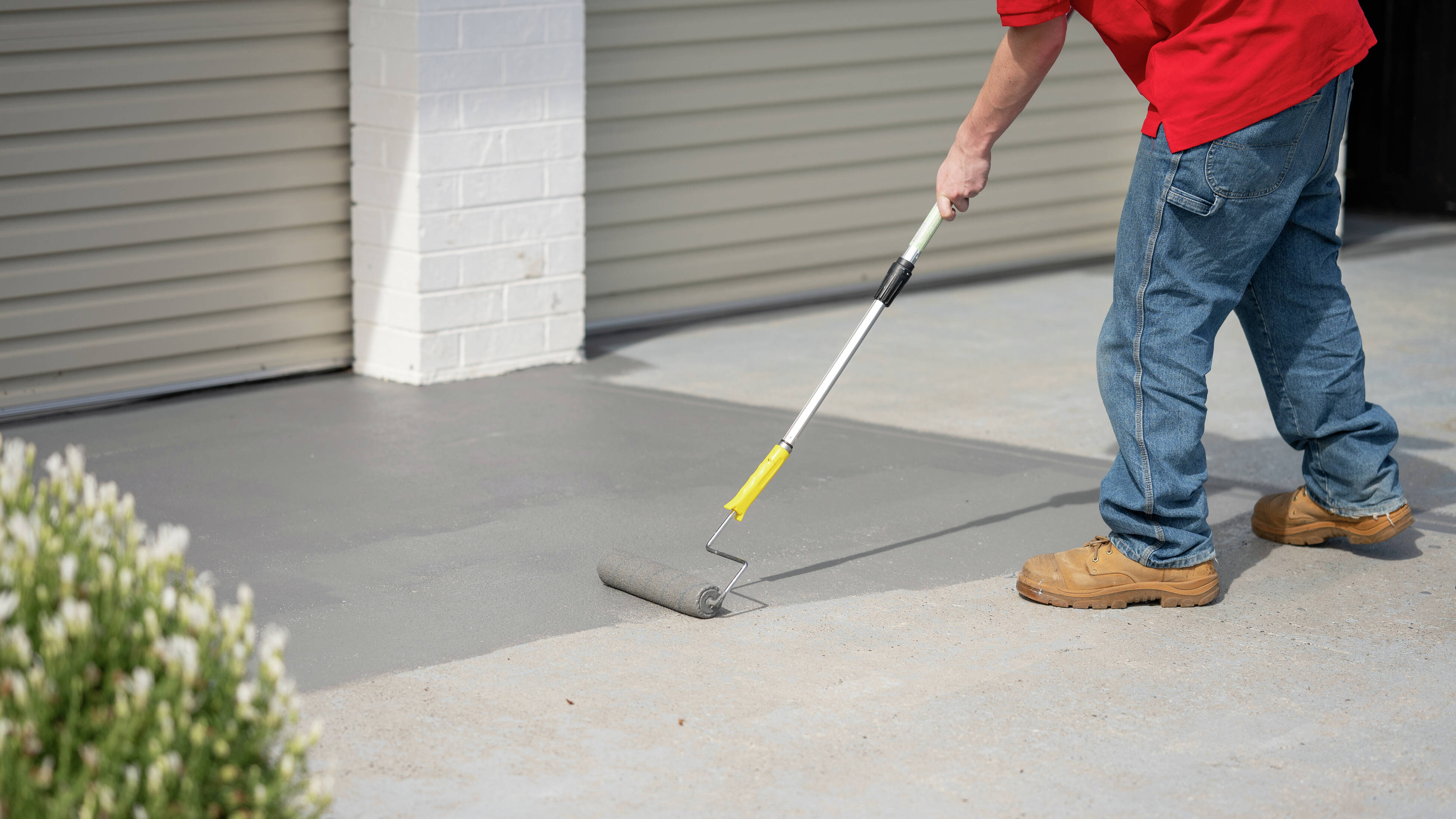 Diy Outdoor Concrete Painting How To Paint Concrete Using Paint And
