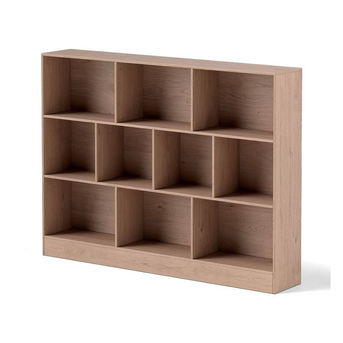 Costway 3-Tier Bookshelf 10-Cube Open Storage Wooden Display Shelf ...