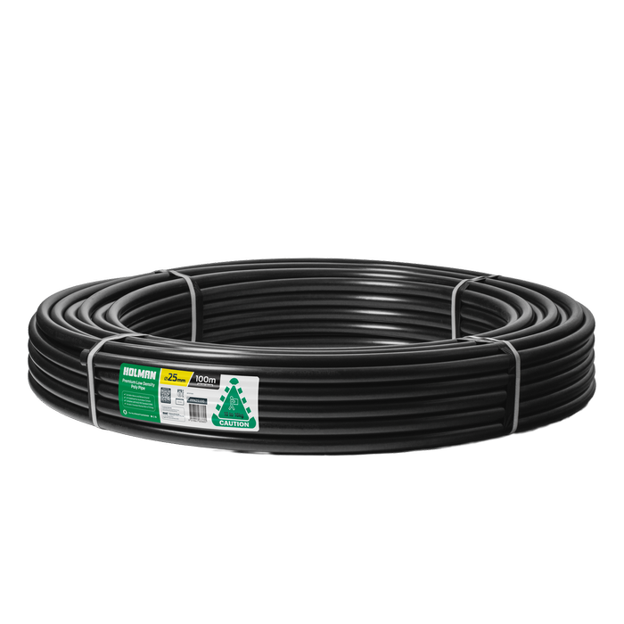 Holman 25mm x 100m Black Poly Pipe - Bunnings Australia
