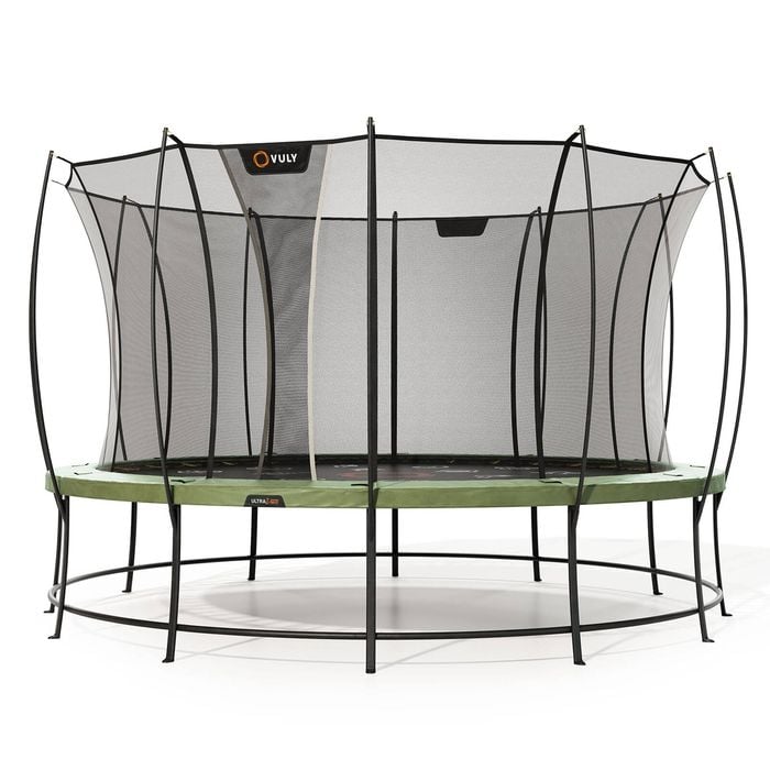 VULY Ultra 2 Pro Extra Large 14ft Trampoline with Enclosure - Round Kids Trampolines - Bunnings ...