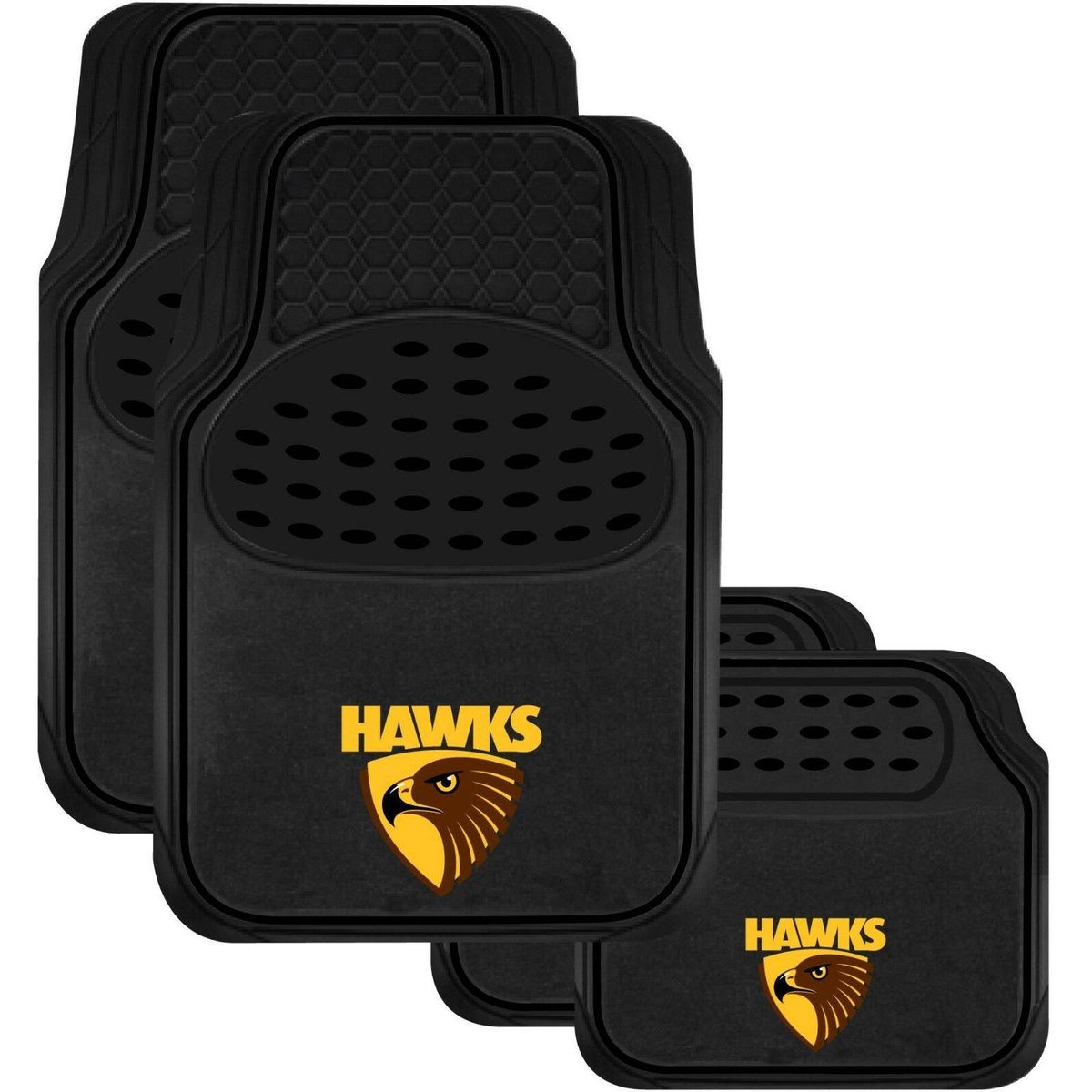 HAWTHORN HAWKS Official AFL Universal Rubber Car Floor Mats Carpet ...