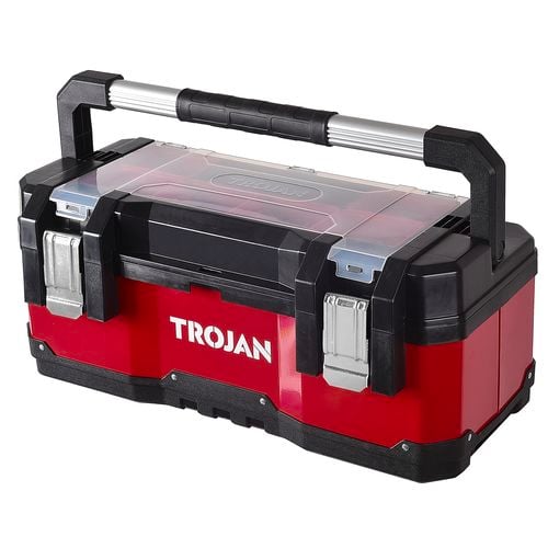 Trojan 585 x 288 x 255mm Tool Box with Tote - Bunnings Australia