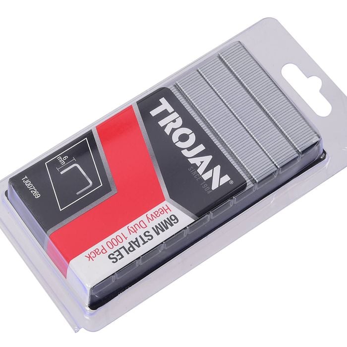 Trojan 6mm Heavy Duty Staples - 1000 Pack - Bunnings New Zealand
