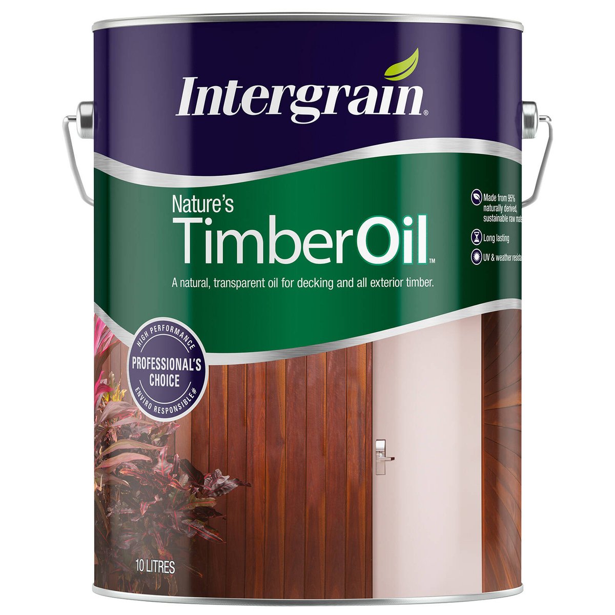 Intergrain 10L Merbau Nature's Timber Oil - Bunnings Australia