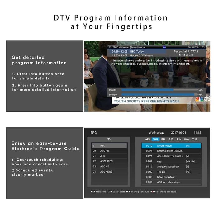 AOA 4K DVB-T2 H.265 PVR Set Top Box Smart 4+32G with BT Remote ...