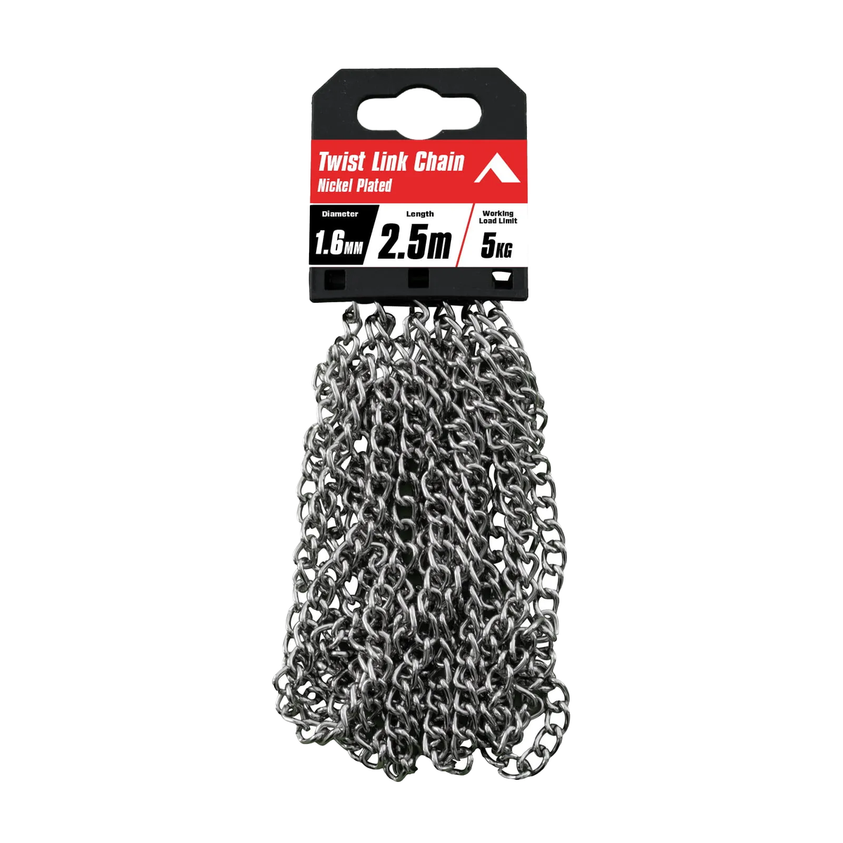 Pinnacle 1.6mm x 2.5m Nickel Plated Twist Link Chain - Bunnings New Zealand