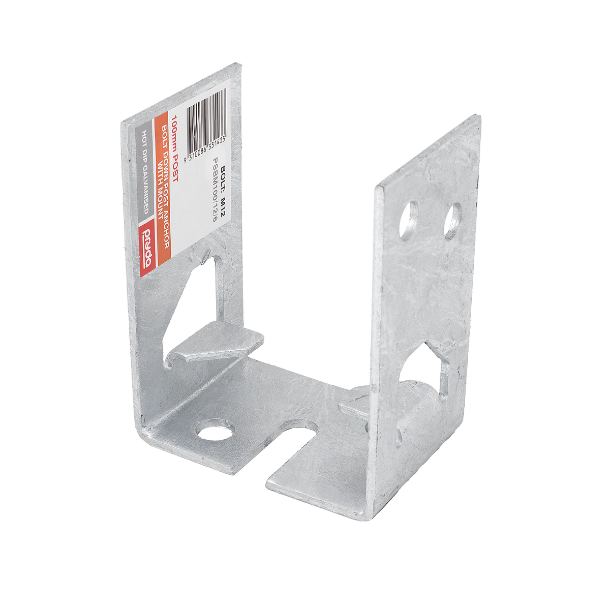 Pryda 100mm M12 Bolt Down w Raised Mount Post Anchor - Bunnings Australia