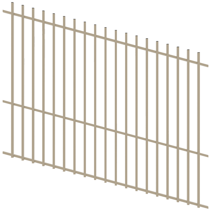 ProtectorAl 1201-2400 x 1800mm Paperbark Raked 16-30º Batten Pool Fence ...