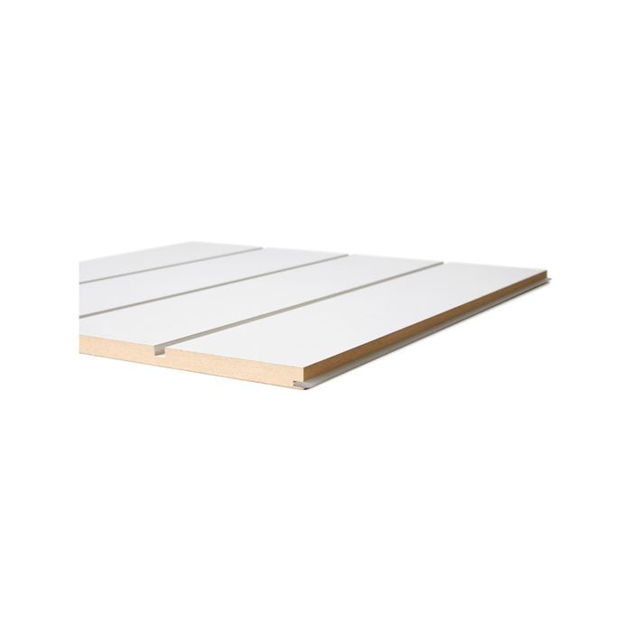 2400 x 1200mm 12mm White MDF Primed Batten 100mm Lining Panel - 2400mm ...