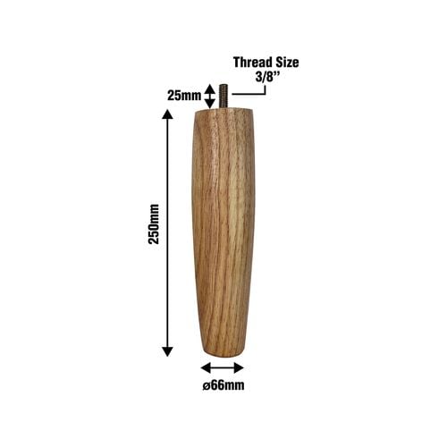 Adoored 66 x 250mm Lacquered Wood Round Furniture Leg - Bunnings Australia
