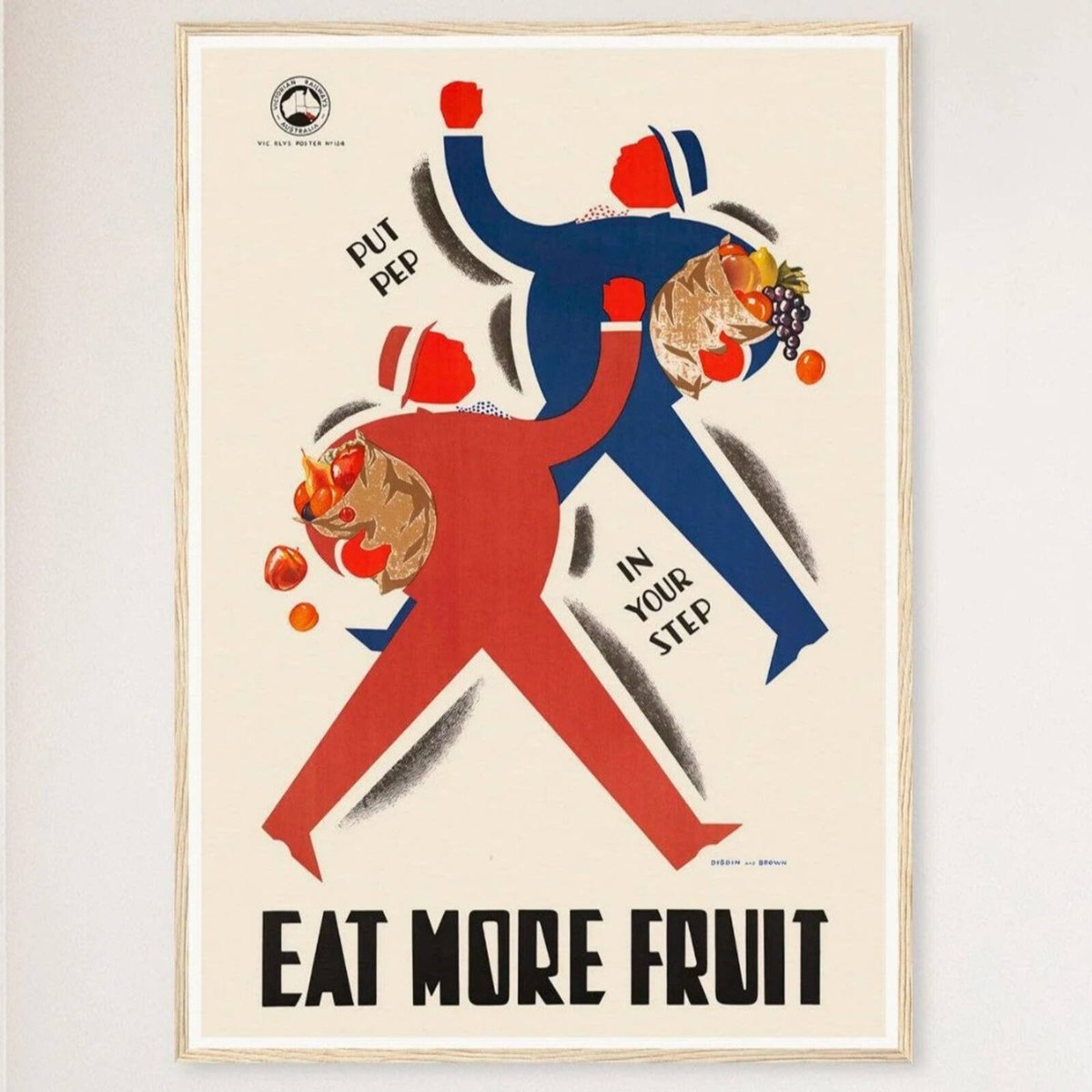 Galrie Eat More Fruit Retro Australian Vintage Advertising Poster for ...
