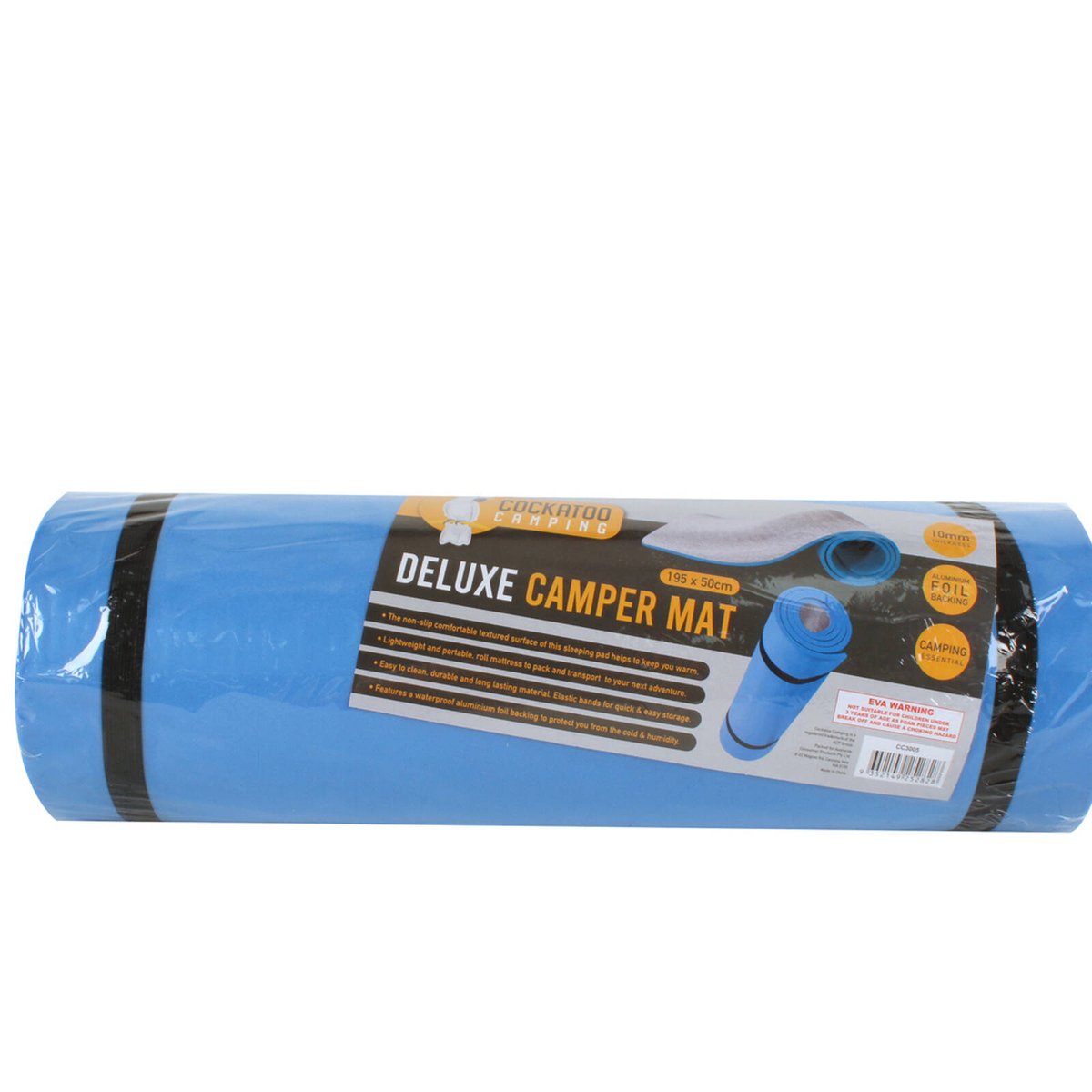 Cockatoo Camping Deluxe Trek 195x50cm EVA Camp Mat - Blue - Bunnings ...