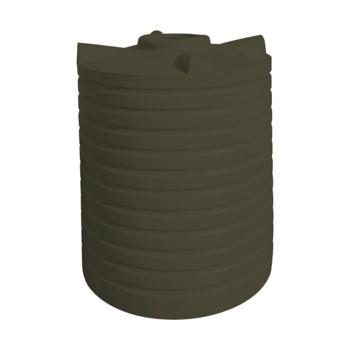 Clark Tanks 2600L Round Poly Water Tank - Tidal Green - Bunnings Australia