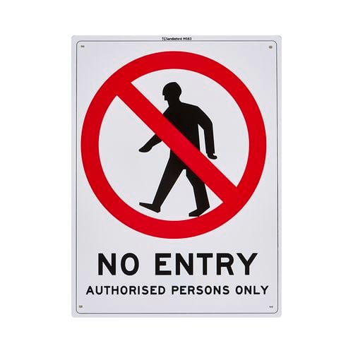 Sandleford 300 x 225mm No Entry Plastic Sign - Bunnings Australia