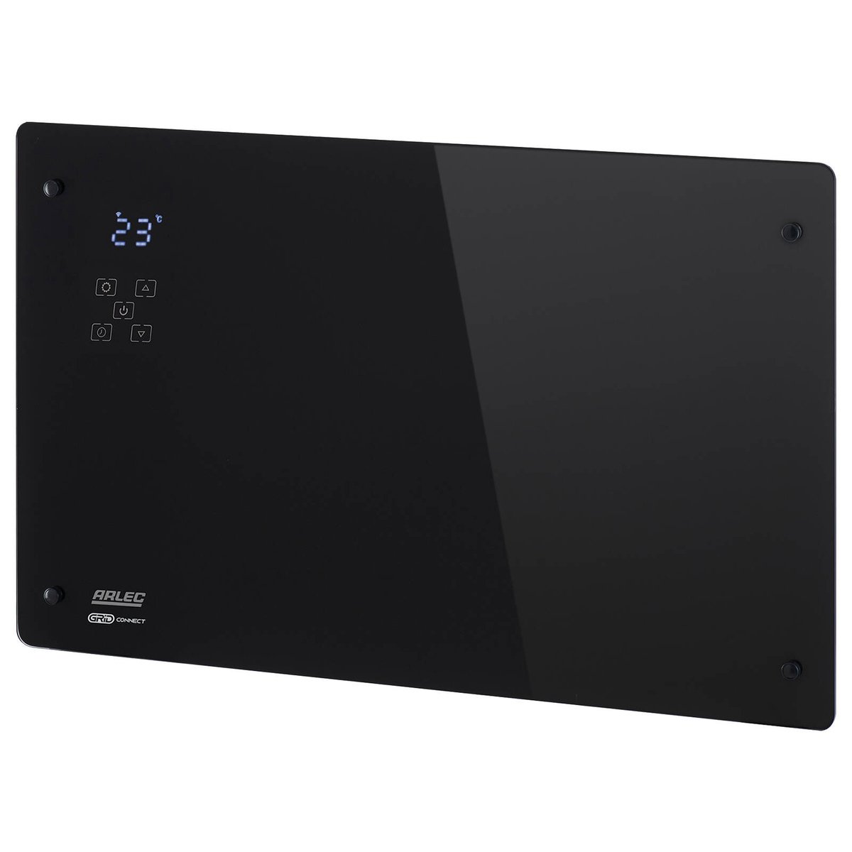 Arlec 2200W Black Grid Connect Smart Glass Panel Heater - Bunnings ...